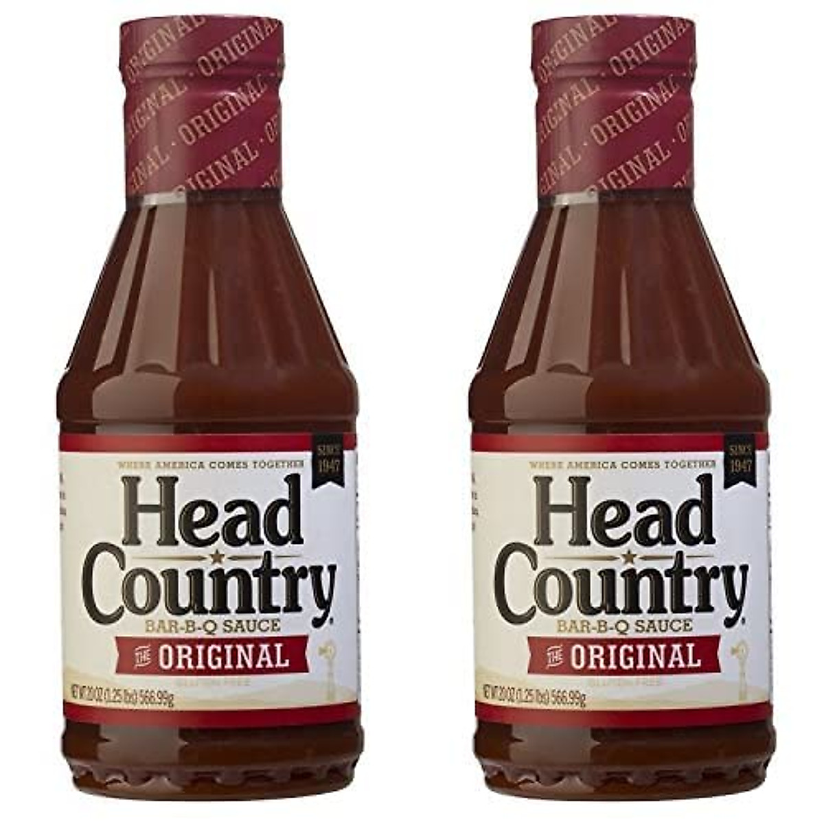 Head Country Bar-B-Q Sauce, Original Flavor, 20 oz (Pack of 2)
