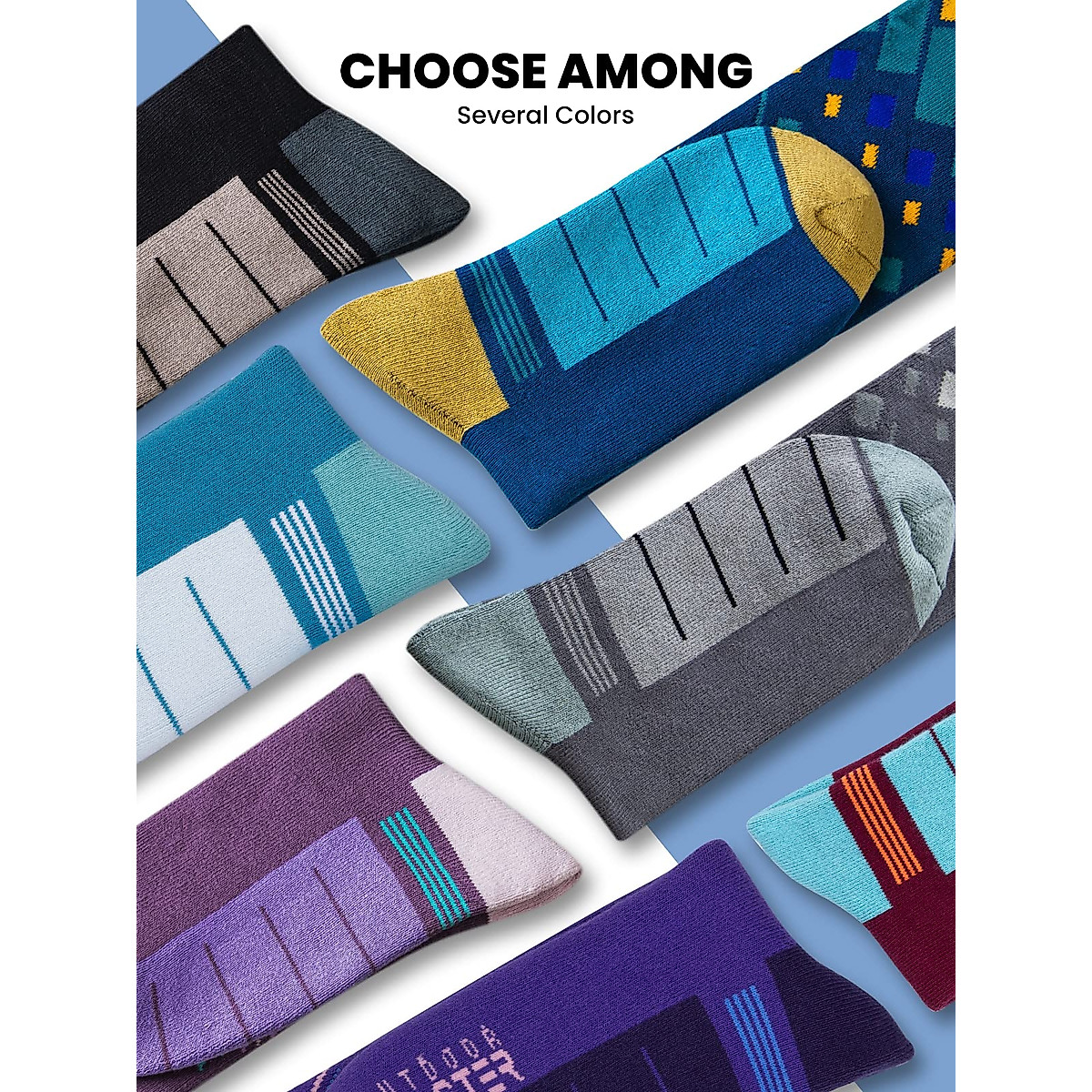 OutdoorMaster Unisex Ski Socks,Skiing and Snowboarding Socks for Men & Women with Over the Calf Design/Non-Slip Cuff