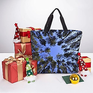 VACSAX Tote Bag for Women Reusable Shopping Bags Tree Print Shoulder Handbag Aesthetic Totes for Grocery
