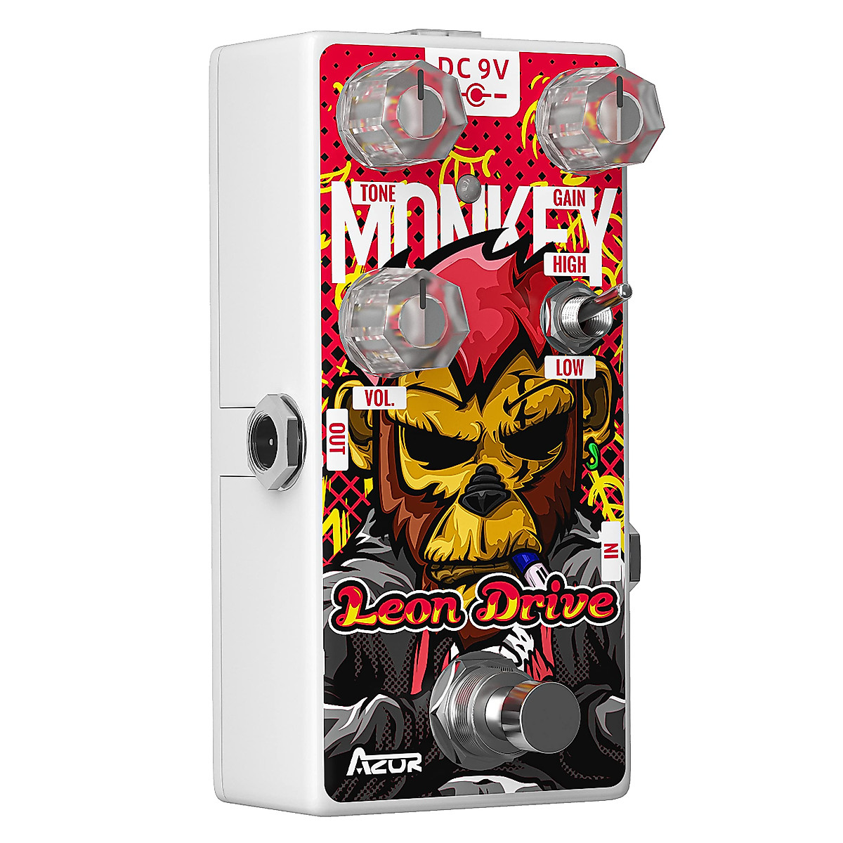 AZOR Leon Dirve Guitar Pedal Monkey Overdrive Analog Effect Pedal for Electric Guitar Bass True Bypass AP503