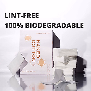 White Rabbit - NAKED COTTON Textured - Perforated Facial Cotton Pads - For Makeup Remover, Toner, Mask - 100% Cotton, Unbleached, Lint-Free - Exfoliating & Durable - Natural & Cruelty-Free - 200 Count