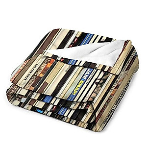 Classic Rock Vinyl Records Flannel Fleece Throw Blankets 50"X40" Lightweight Fluffy Winter Fall Blanket Cozy Soft Fuzzy Plush Home Decor for Couch Bed Sofa Bedroom Living Room Travel