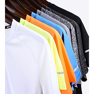 Men's Pack of 1 Workout Running Shirts, Dry Fit Moisture Wicking T-Shirts, Sports Gym Athletic Short Sleeve Shirts White XL