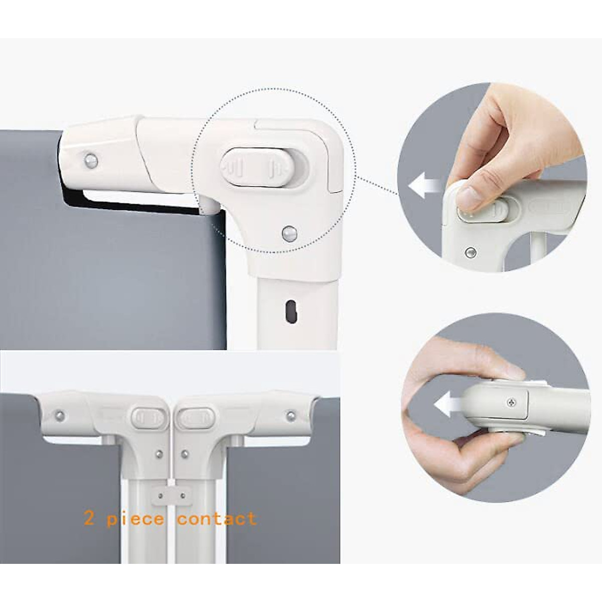 AGIMOLI Baby Bed Rail with Safety Y-Strap Extra Long Twin Full Queen King Size Infants Toddlers Guardrail with Reinforce Anchor Safety System (Grey, 75 inch (Pack of 1))