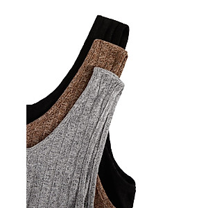 SOLY HUX Womens Pajamas Lounge Set 3 Sets Sleepwear Rib Knit Crop Tank Top and Shorts PJ Summer Outfits Multi XL