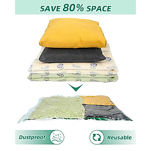 Colemoly Vacuum Storage Bags 10 Jumbo with Electric Air Pump, Big Compression Bags, Space Saver Vacuum Seal Bags for Clothing, Blankets, Storage and Organization, Travel Essentials