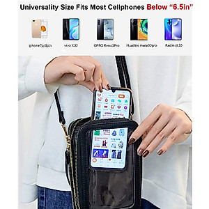 Womens Touch Screen Crossbody Phone Bag, Small Shoulder Bag Cell Phone Wallet Purses and Handbags with Credit Card Slots