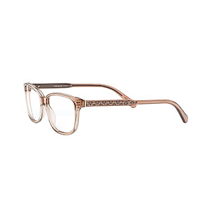 Coach HC6143 Prescription Eyewear Frames, Transparent Peach/Demo Lens, 52 mm