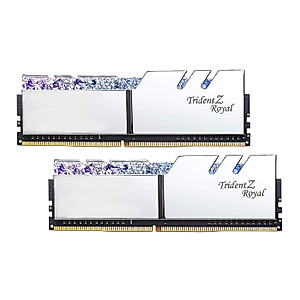 G.SKILL Trident Z Royal Series (Intel XMP) DDR4 RAM 64GB (2x32GB) 3600MT/s CL18-22-22-42 1.35V Desktop Computer Memory UDIMM - Silver (F4-3600C18D-64GTRS)