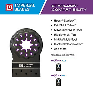 Starlock™ 1-3/8" Japanese Tooth Hardwood Oscillating Multi-Tool Blade, 10PC (Fits: Bosch and Fein. Also fits non-Starlock multi-tools: Milwaukee, Ridgid, Makita, Rockwell and more)