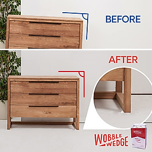 Wobble Wedges Flexible Plastic Shims, 300 Pack - MADE IN USA, Multi-Purpose Shim Wedges for Home Improvement & Work - Plastic Wedge, Table Shims for Leveling, Toilet Shims & Furniture Levelers - Clear