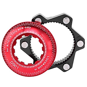 ZPSHYD Bike Brake Center Lock, Bike Hub Adapter Set Bicycle 6 Bolts Disc Brake Rotor Adapter Bike Accessory Tool (Red +Black)