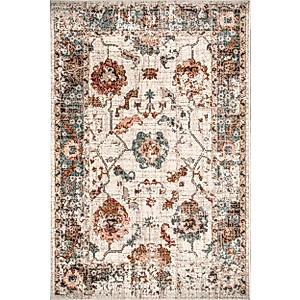 nuLOOM Cecil Vintage Floral Accent Rug, 3x5, Beige