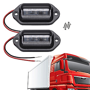 QODOLSI Pack-2 Car Tail Lights, Led License Plate Lights, Waterproof Trunk Light Bulbs, ABS Side Marker Lights, Auto Bulb Replacements, Universal for Most Cars, Trucks, Vans (Black)