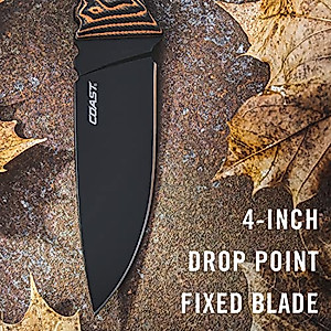 Coast F401 1919 Reserve Limited Edition Fixed Blade Knife, 4” Blade Black