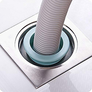 Goeielewe 4PCS Drain Pipe Hose Silicone Plug Sewer Seal Ring Washing Machine Sealing Plug for Bathroom Kitchen Cleaning Tools (Random Color)