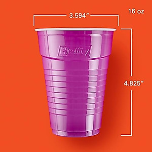 Hefty TKctPv Plastic Party Cups, Assorted Colors, 16 Ounce, 100 Count