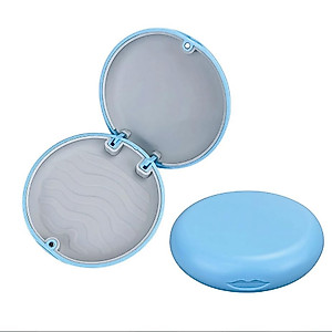 YOUYA DENTAL Aligner and Retainer Case, 2PCS Solid Orthodontic Aligner Retainer Case Denture False Box, Mouthguard Case Holder Protective Case for Oral Care Dentisty - Blue
