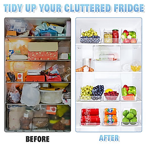 PSNSPOEL Expandable Soda Can Organizer, Drink Beverage Refrigerator Holder Dispenser Bin for Fridge, Freezer, Cabinets, Countertop, Pantry - Clear Plastic Kitchen Canned Food Storage