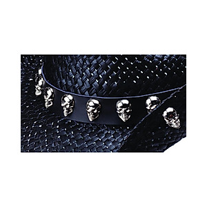 Peter Grimm Ltd Unisex Gotham Straw Cowboy Hat Black One Size