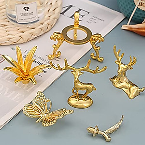 Nordic Style Metal Reindeer for Grass Figurine Statues DIY Ornaments for Home Tabletop Glass Jar Lid Dec Deer Statues in Home Decor