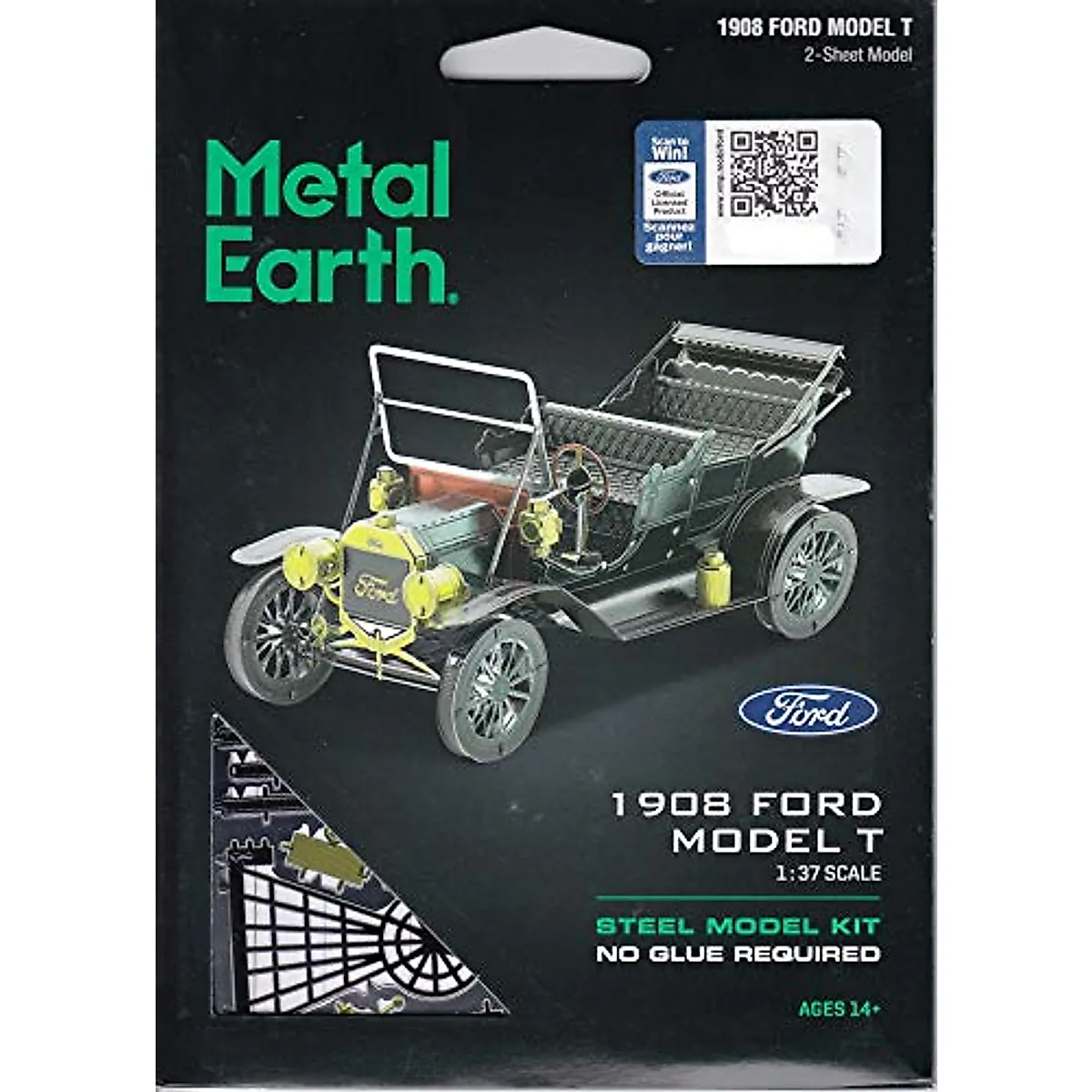 Fascinations Metal Earth 1908 Ford Model T Dark Green 3D Metal Model Kit