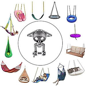 ZGCY Heavy Duty, Stainless Steel Swing Hanger of Round Shape 360° Rotation +30° Swing, Gym Hanging sandbags, Yoga, air Dance, Rotating Tires, Rotating Pendulum Hanging Items