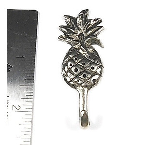 NORMA JEAN DESIGNS Pineapple Wall Hook, Decorative Hooks, 3pc Set, Antique Silver