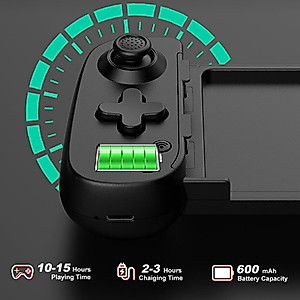 Joso Mobile Gaming Controller for iPhone/Android/PC/Nintendo Switch/PS4, Cloud Games, with Hall Effect Joystick, 6 Axis Gyro, TURBO, Gamepa for Android with Phone Case Support