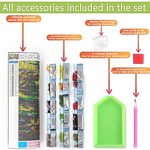 SENWANG Diamond Painting Kits for Adults 5D DIY Full Drill by Number Round Crystal Rhinestone Embroidery Arts Craft for Home Wall Decor 11.8"x 15.75"Giraffe