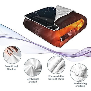 Electric Guitar in Fire and Water Newborn Swaddle Blanket, Soft Stretchy Baby Receiving Blanket for Boys and Girls, Perfect Shower Gifts, 40x30 Inch