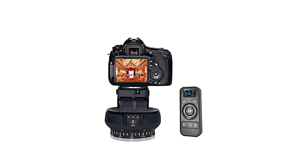 Motorized Pan Tilt Head: 360° Remote Control for Camera & Phone