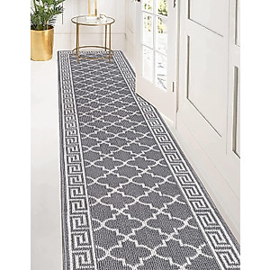 Pauwer Kitchen Rugs Runners for Hallways 2x10, Absorbent Door Mats Indoor, Washable Entryway Rug Runner, Farmhouse Laundry Room Rug, Non Slip Throw Rugs Carpet Runners for Hallway Entryway,Grey