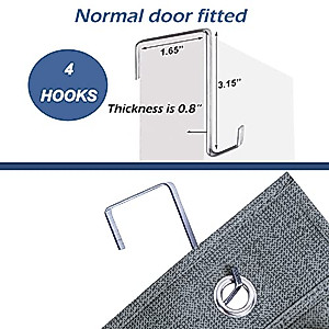 KEETDY 24 Large Over the Door Shoe Rack Hanging Shoe Organizer for Closet for Men Sneakers, Women High Heels, Grey