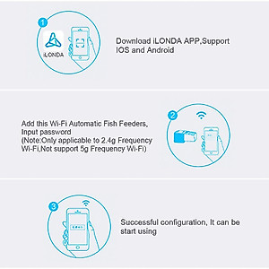 [Upgrade] WiFi Control Automatic Fish Feeder with APP Lychee Aquarium Automatic Fish Feeder, WiFi Control Auto Fish Food Dispenser for Home Office (Black)