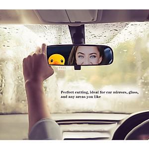 LUAATT Duck Peeker Rear View Mirror/Windshield Decal,2 Pcs Cute Duck Car Mirror Sticker Vinyl Truck Window Sticker