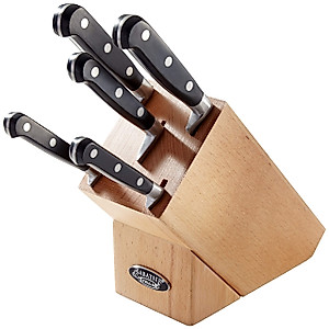Stellar Sabatier IS60 6-Piece Set of Knives with Wooden Knife Block, Razor Sharp Stainless Steel Blades - Fully Guaranteed