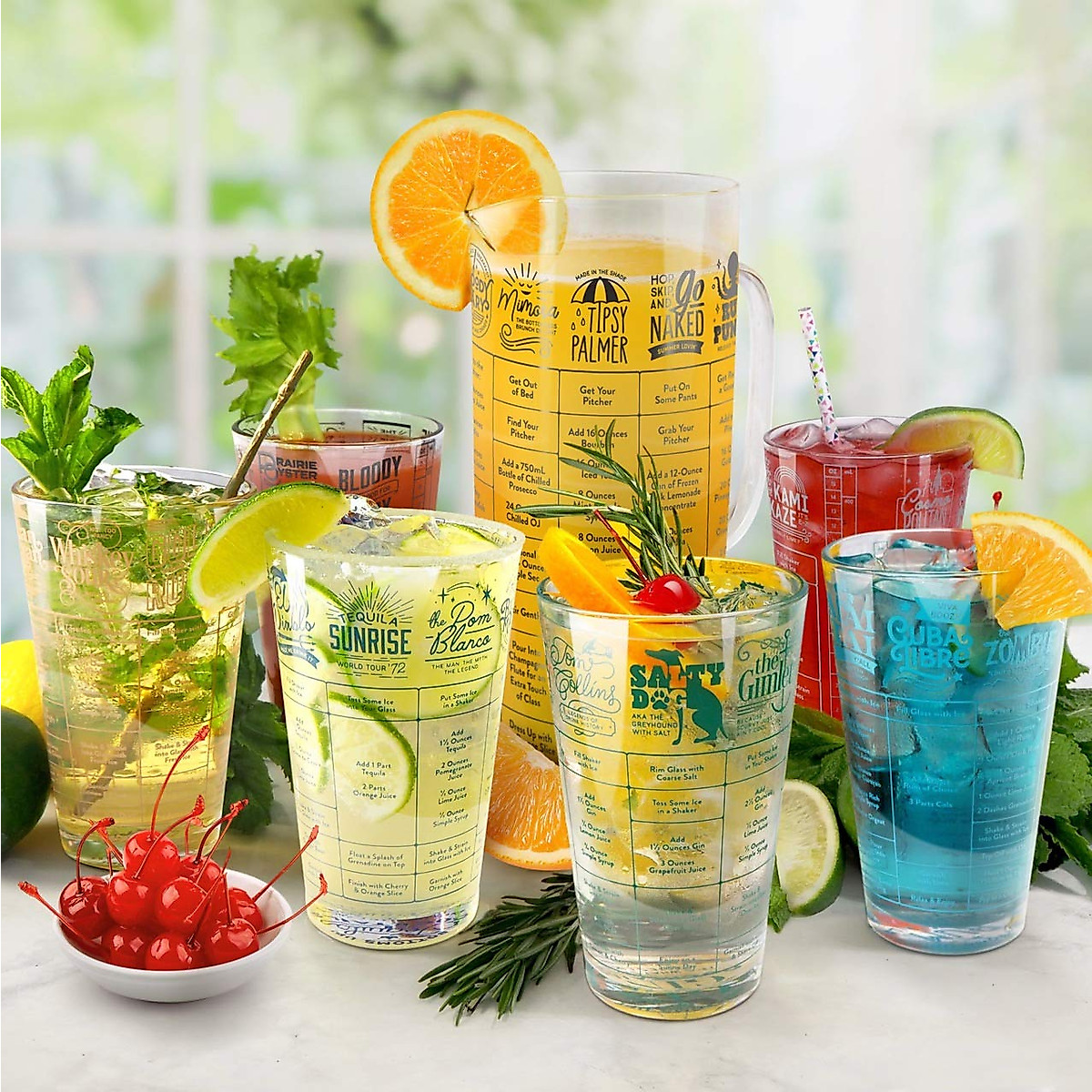 Fred GOOD MEASURE Cocktail Recipe Glass, Whiskey