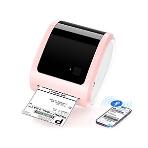 Bluetooth Shipping Label Printer for Small Business & Home Use, Thermal Printer Supports 4x6 Inch Thermal Labels, Compatible with Phones & Laptops. Label Printer for USPS Esty eBay Shopify UPS Amazon