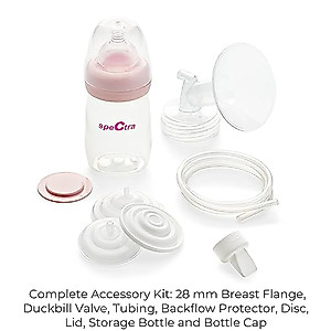 Spectra Baby S2 Plus Premier Electric Breast Pump with Grey Tote Premium Accessory Kit - 28 mm