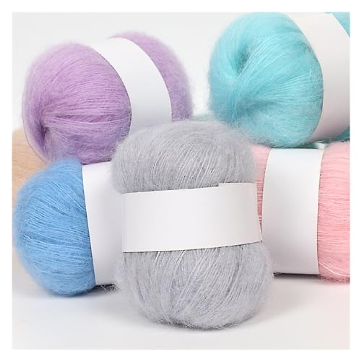 50g/Ball Mohair Yarn Cheap Knitting Crochet Yarn Soft Wool Yarn for DIY Hand Knitting Sweater Scarf Shawl (Color : 5)