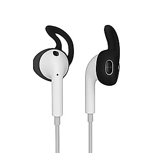 Ear Gel Covers Anti-Slip Silicone Soft Replacement Sport Earbud Tips Comfortable 4 Pairs (Jet Black)