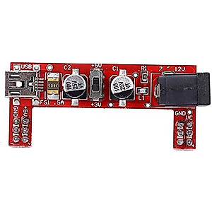 ZYM119 B10 2 Channel 5/3.3V Red Bread Board Power Module Input 6.5~12V DC, for Industrial Electronic Components (excluding Breadboard) Spot Steuermodul Circuit Board