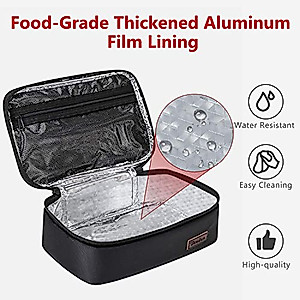 MAXBA Small insulated lunch box, lunch bag for women and men, insulated lunch bag, portable cooler bag snack bag for work picnic camping, adult lunch food container