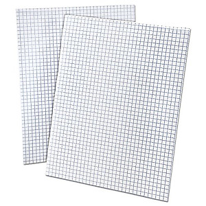 Ampad 8 1/2 x 11 Inches White Quad Pad, 4 Square Inch, 50 Sheets, 1 Each (22-030C)