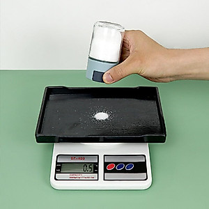 Salt and Pepper Shakers Set,4 oz Glass Bottom Salt Pepper Shaker for Kitchen Gadgets Cooking Table, RV, Camp,BBQ - Dispenses Exactly 0.5G per Press (Pink)