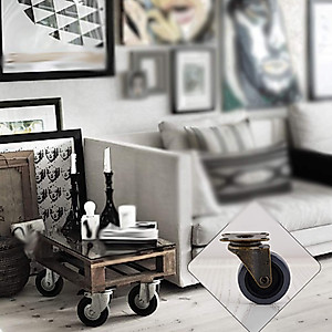 4PCS European Style Castor Wheels for Desks,Chairs,Coffee Tables,Retro Sofa Universal Caster,Universal 360 Degree Swivel Castors,2inch/50mm Nylon Roller,Iron Flat,Antique Copper