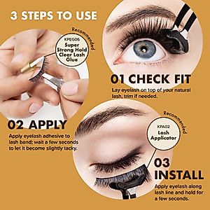 i-ENVY False Lashes, Mink 3D Lashes Value Pack Real Mink Maximum Fluffy Wispy Luxury Glamorous Natural Look Reusable Eyelashes (01)