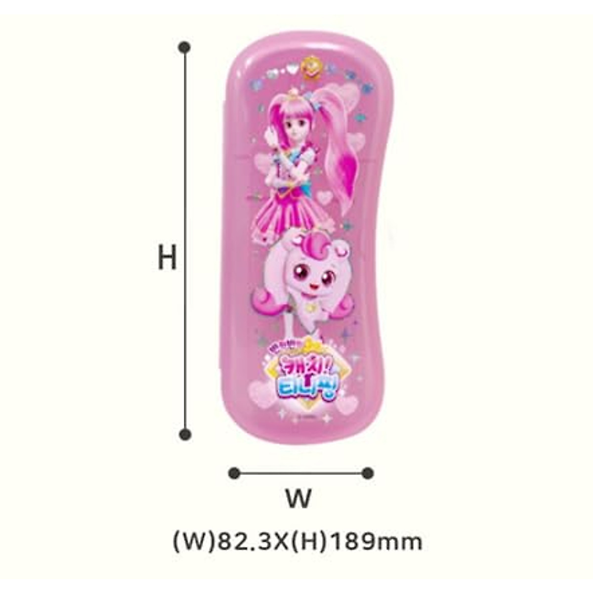 Generic TNB Teenieping Character Dinnerware Set with Case, Cutlery Set, Fork, Spoon, Tableware, Training Chopsticks for Beginners with Silicone Rings (Splashping), m, Pink, blue, purple