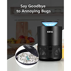 Mosquito Trap NONTAIL Fruit Fly Traps for Indoors,Catcher & Killer for Gnat, Moth, Flies, Non-Zapper Insect Traps with UV Light Fan & Sticky Glue